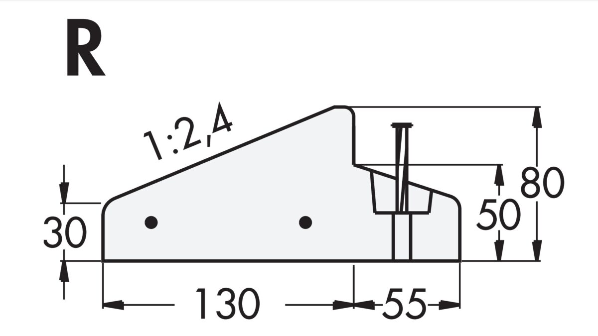 Spikma typ R – Rak L: 800 mm - MOA AB, Mark- och Anläggningsprodukter AB